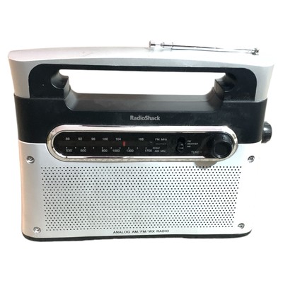 Radio Shack Portable Analog AM FM WX Weather Radio 12-889 AC/DC 12v w ...