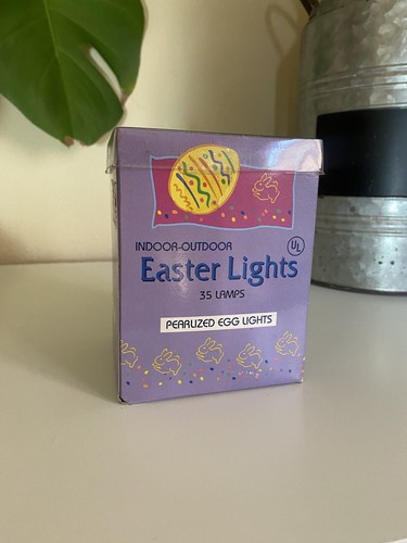 VIntage Pearlized Pastel Easter Egg String Lights Indoor w/ Spare Bulbs 35 light | eBay