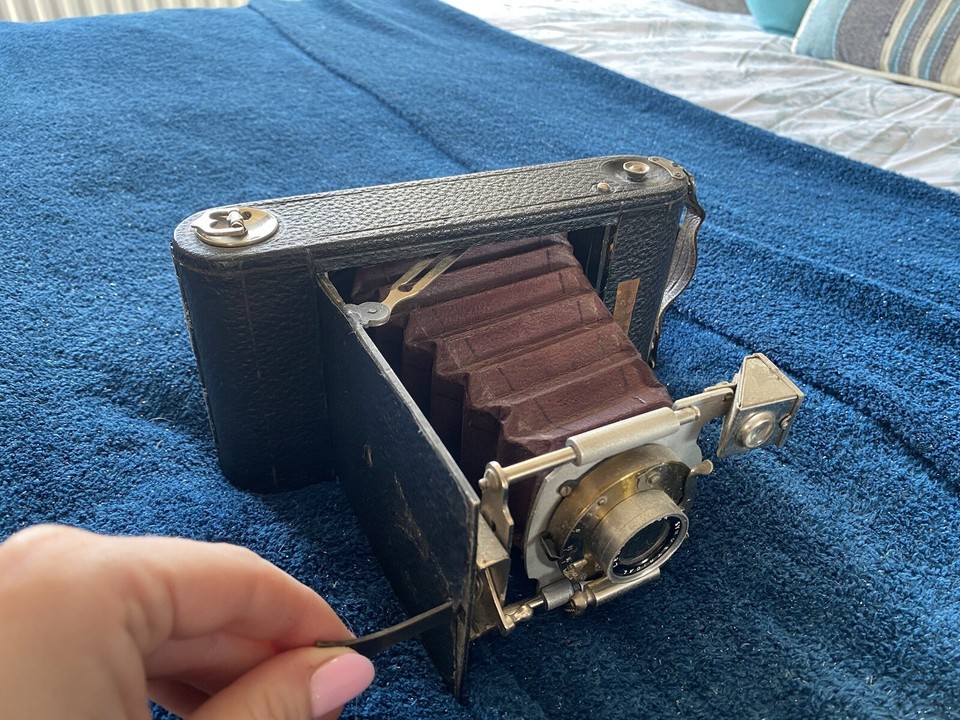 Kodak No.3A folding Pocket Kodak, Maroon bellows, Combination Film ...