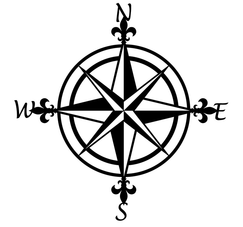 Nautical Star Compass Decal