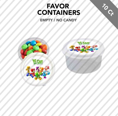 10 Yoshi Colored Dinosaur Super Mario Party Favor Small Candy ...