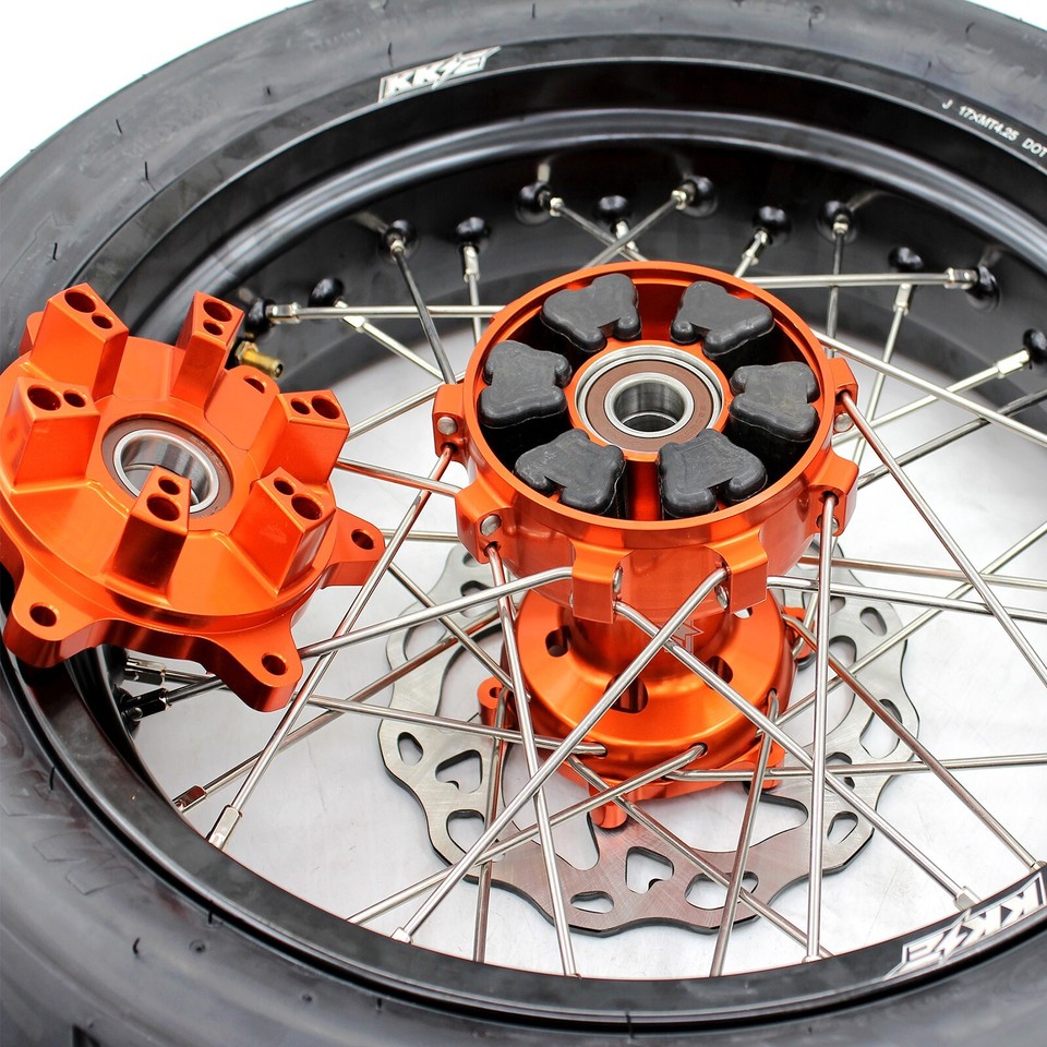 KKE 17" CUSH DRIVE Supermoto Tire Wheels Rim For KTM EXC SX XC 125-530 ...