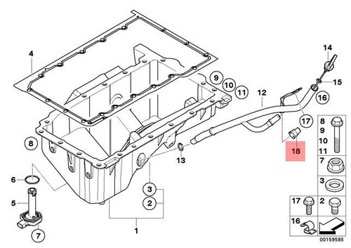 Genuine BMW E83 E83N SUV Oil Pan Dipstick Lock OEM 11437567962 | eBay