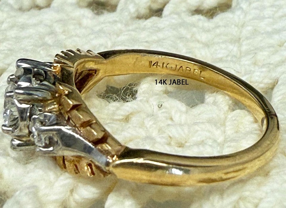 JABEL ESTATE 14K WHITE GOLD AND PLATINUM DIAMOND RING IN ACANTHUS ...