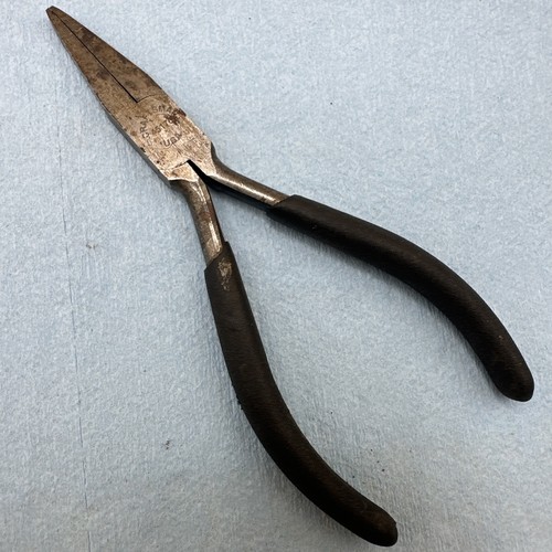 Craftsman 45176 Needle Nose Pliers USA Spring Loaded Black Grip ...