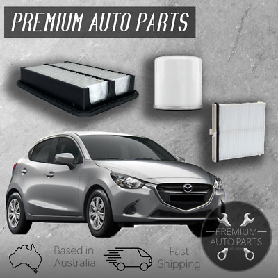 Service Filter Kit [Air Oil Cabin] Fits Mazda Mazda2 DJ DL 1.5L Petrol ...