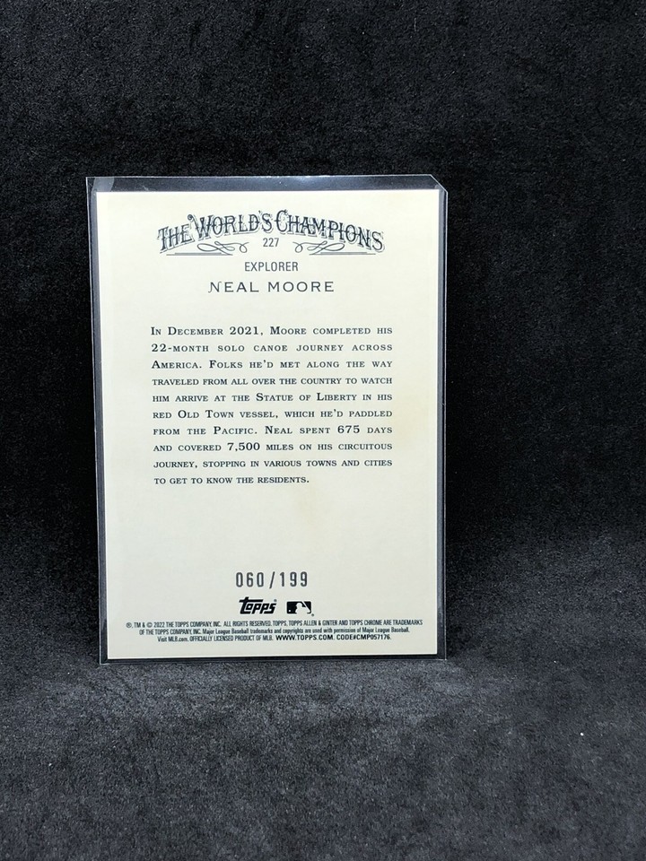 2022 Allen & Ginter Topps Chrome NEAL MOORE /199 Ref Explorer Pink | eBay