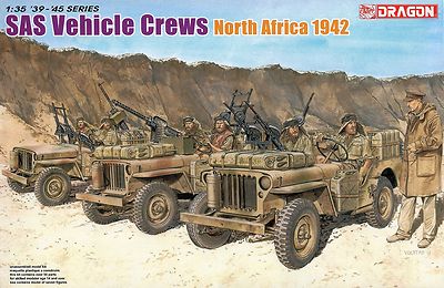 Dragon 1/35 6682 WWII British SAS Vehicle Crews (North Africa 1942) (7 ...