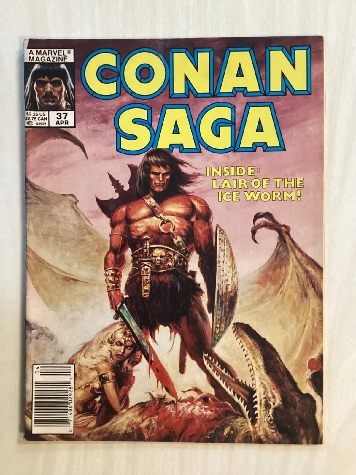 CONAN SAGA #37 - April 1990 - Marvel - EARL NOREM, CARMINE INFANTINO ...