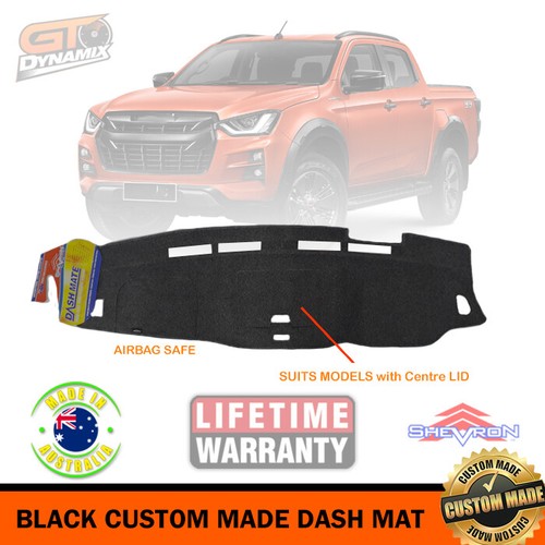 BLACK DASH MAT ISUZU D-MAX + Centre Lid LS-M LS-U MY21 7/2020-2025 ...