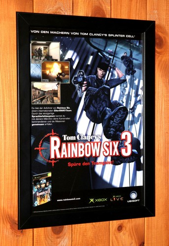 Tom Clancy's Rainbow Six 3 Raven Shield Xbox GameCube PS2 Promo Poster ...