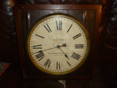 Vintage all original The Standard Electric Time Co Wood Gallery Wall ...