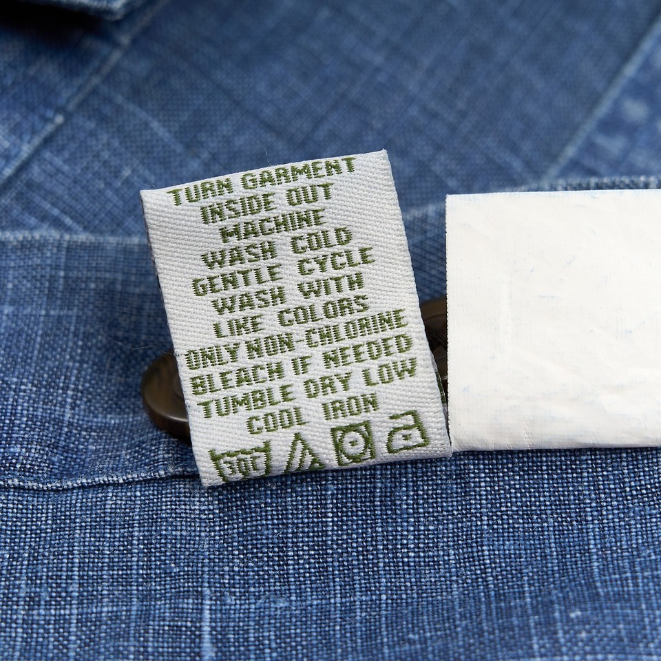 Orvis Safari Shirt Mens XL Blue Linen Button Front Utility Pockets ...