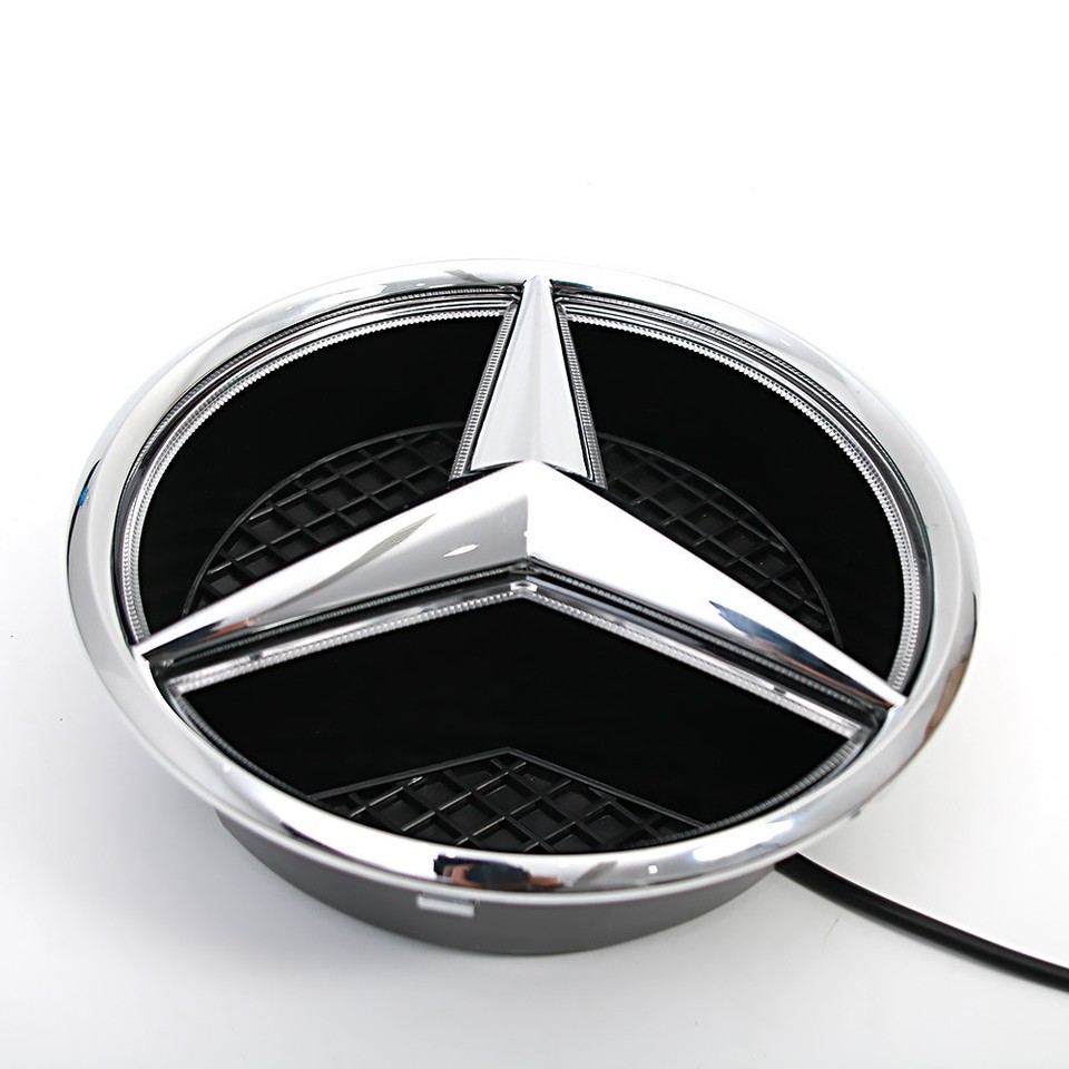 LED Light Chrome Grille Star Emblem Fit For Mercedes-Benz W205 A/B/C/E ...