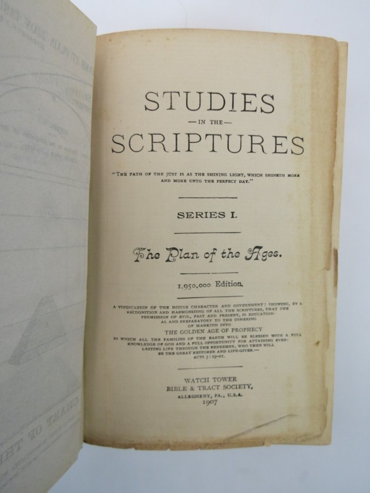 STUDIES IN THE SCRIPTURES (4 VOLUME SET) 1889-1910 | eBay