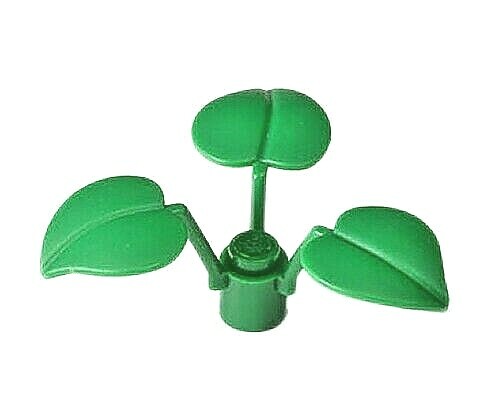 NEW LEGO - PLANTS - Plant Green - Flower w/ 3 Large Leaves x 1 - 21303 ...