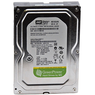 Western Digital AV-GP WD10EURX 5400RPM 6Gbps 3.5" SATA HDD Hard Drive ...