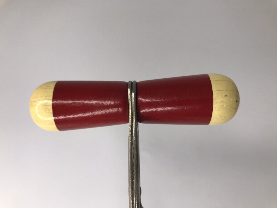 Vintage EKCO Egg Beater Hand Mixer ~ High Speed Manual Wooden Handles ...