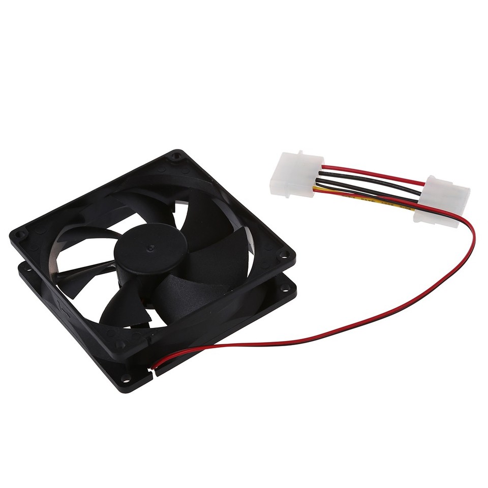 DC 12V 4 Pin Black Plastic PC Cooling Fan 90mm x 90mm x 25mm D8H47079 ...