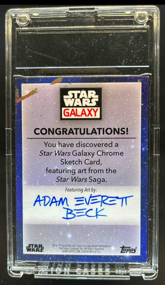 2023 Topps Chrome Star Wars Han Solo Adam Everett Beck Artist Sketch #1 ...