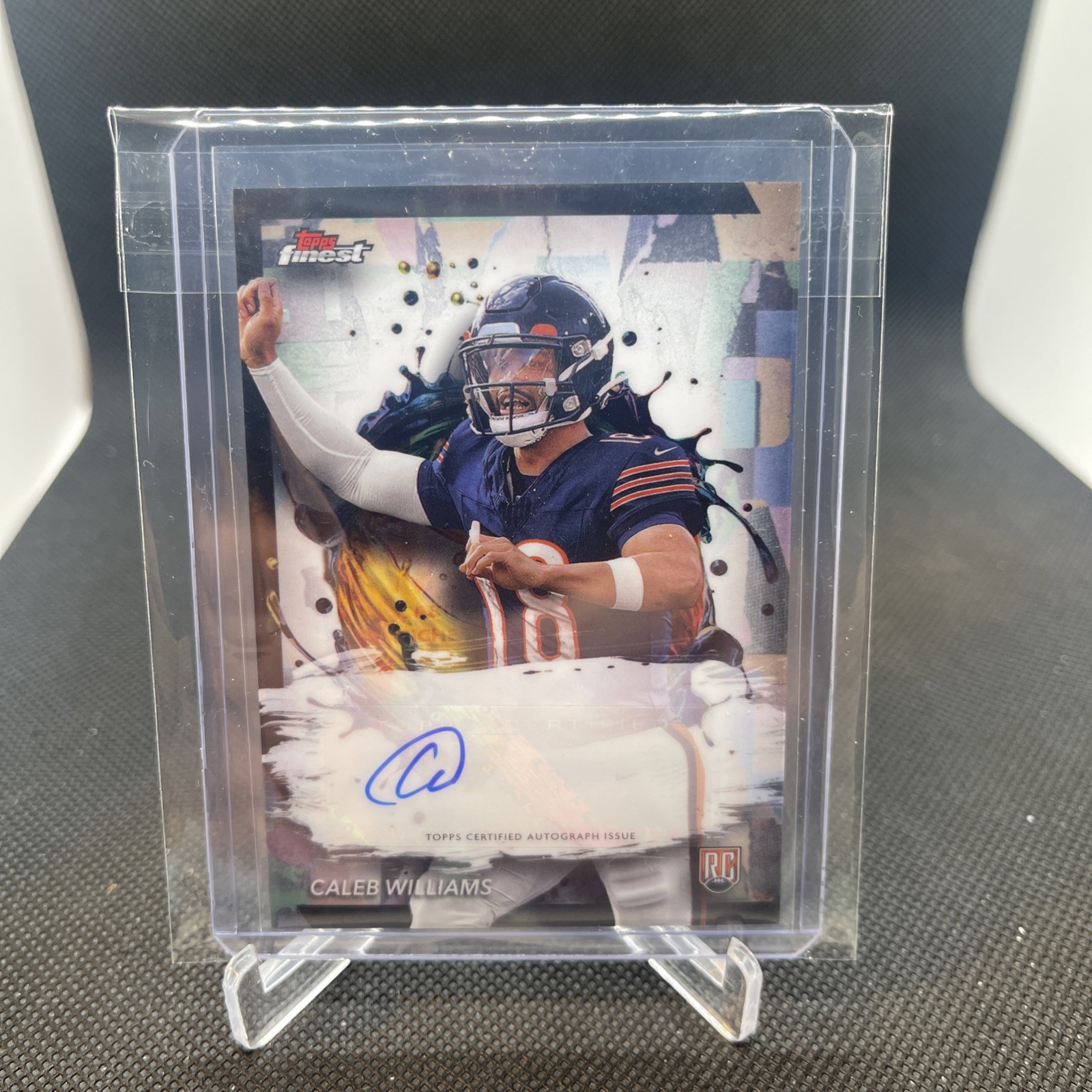 2024 Topps Finest Football Caleb Williams Rookie Auto Chicago Bears # ...