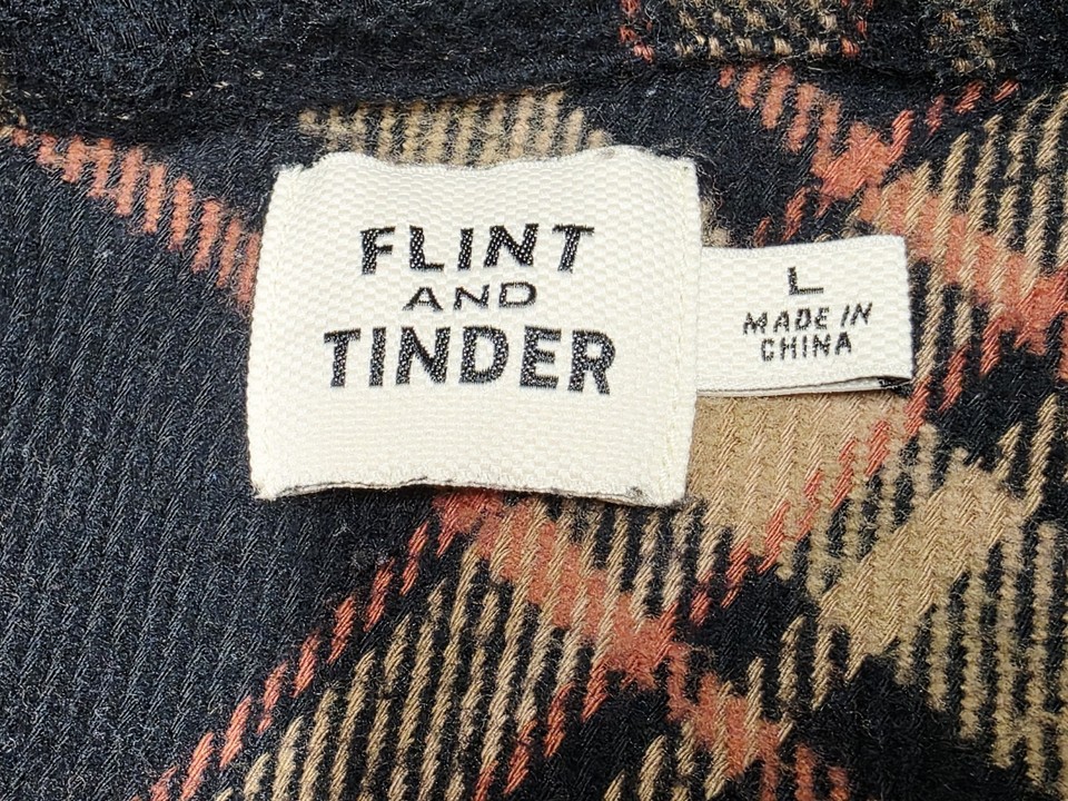 Flint And Tinder Jackson Flannel Shirt Plaid Men's L Heavy Cotton | eBay