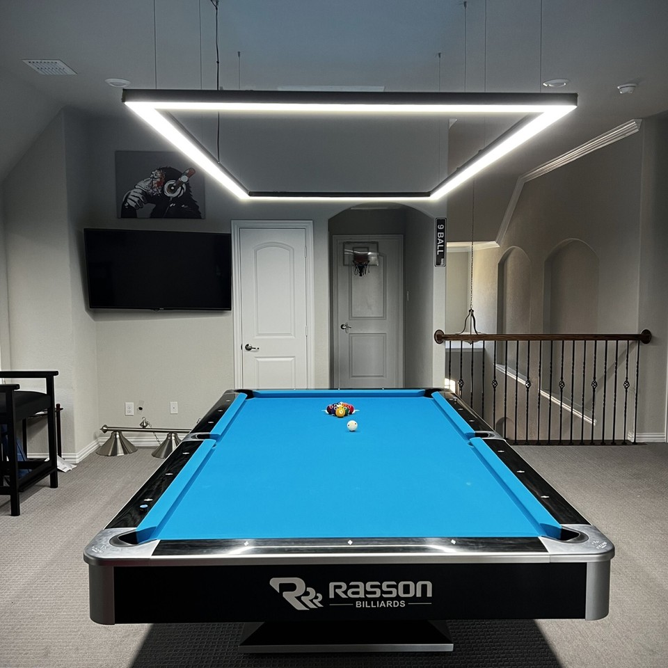 7FT / 8FT / 9FT Modern LED Pool Table Lighting - Perimeter Billiard ...