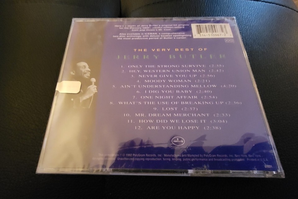 The Very Best of Jerry Butler PolyGram by Jerry Butler Cd Feb-1992 New ...