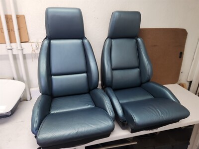 84 85 Corvette C4 MEDIUM BLUE Leather Seats 21k Mile Car VERY NICE ...