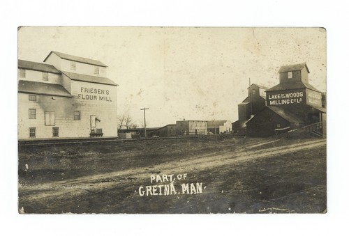 Part of Gretna Manitoba - View of town industry from other side of- Old ...