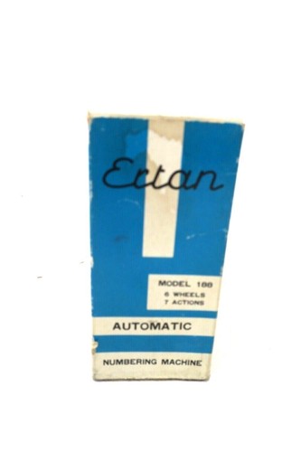VINTAGE ERTAN Automatic Numbering Machine Model 188 W/ ORIGINAL BOX | eBay