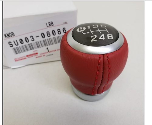 TOYOTA GENUINE GT 86 Red Leather Shift Knob OEM Parts SU003 - 08086 | eBay