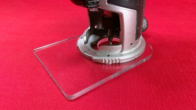 Bauer/Avid Compact Trim Router Base Plate 4"x5"x1/4" Clear Acrylic Sub ...