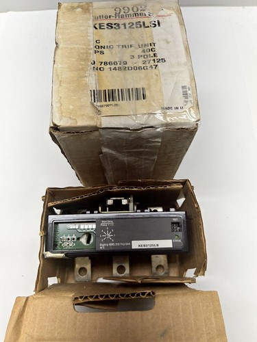 Cutler Hammer KES3125LS 125 amp RMS 310 LS Electronic Trip 600v 3 pole ...