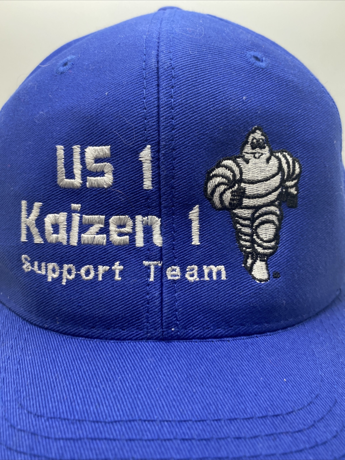 Vintage Michelin Man Kaizen Snapback Hat Blue Tire Ca… - Gem