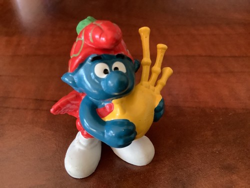 Vintage Bagpipe Smurf Figure Peyo Schleich Collectible Bagpipe Music ...