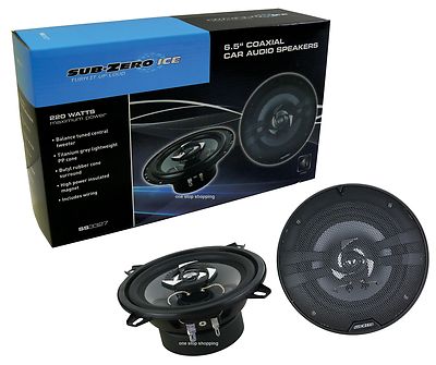 SUBZERO CAR SPEAKER 220W 6.5" COAXIAL 16.5CM 2 WAY DOOR SHELF SPEAKERS ...