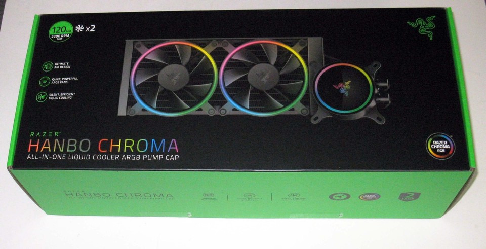 NEW SEALED Razer Hanbo Chroma RGB 240mm AIO Liquid Cooler with ARGB ...