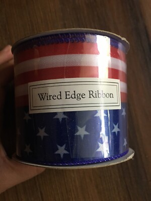 The Robert Stanley Collection WIRED EDGE RIBBON 2.5”x 30ft’ STARS ...