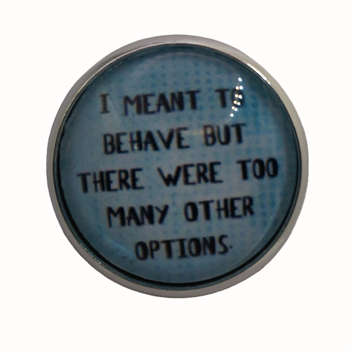 Humor, I meant..., Round Metal Brooch, 2.5cm Brooch, Glass, Scarf Pin ...