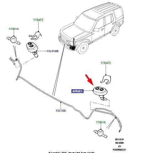 Land Rover Discovery IV L319 Left Headlamp Washer Jet LR058563 Genuine ...