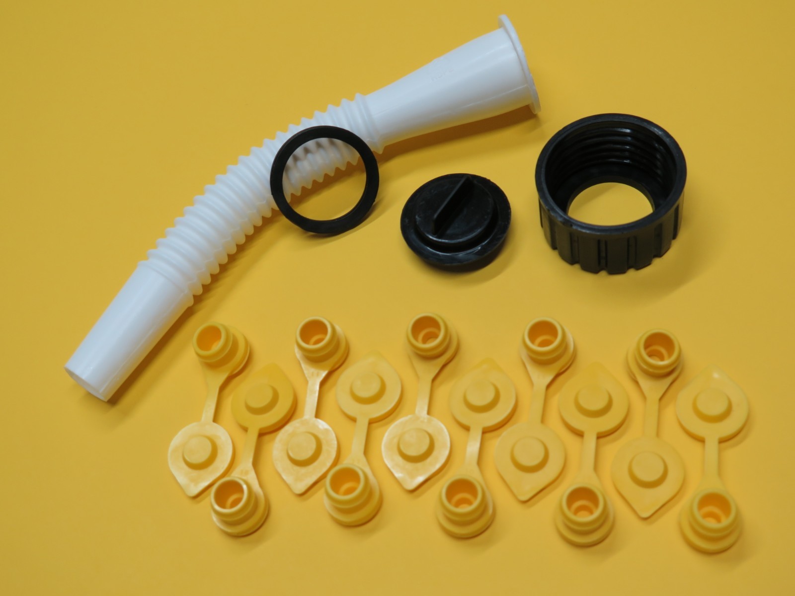 BLITZ Gas Can Spout & Parts Kit incl 10 FREE YELLOW VENT CAPS Fuel ...