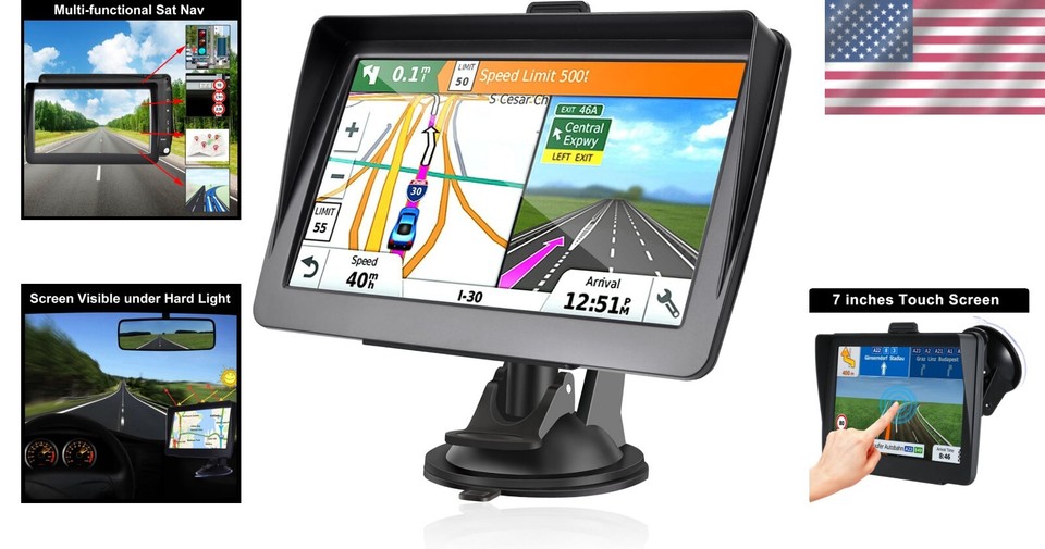 2025 GPS Navigator with 7-Inch HD Display & Lifetime Map Updates - Car ...