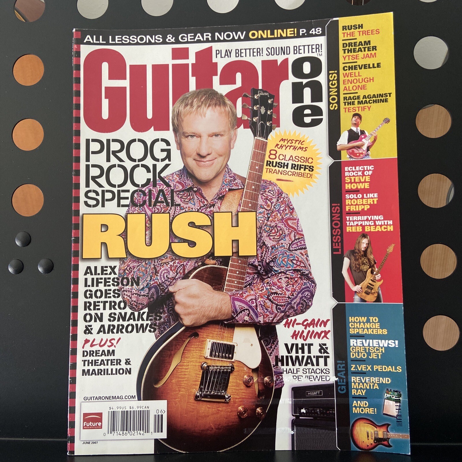 JUNE 2007 GUITAR ONE vintage music magazine RUSH | eBay