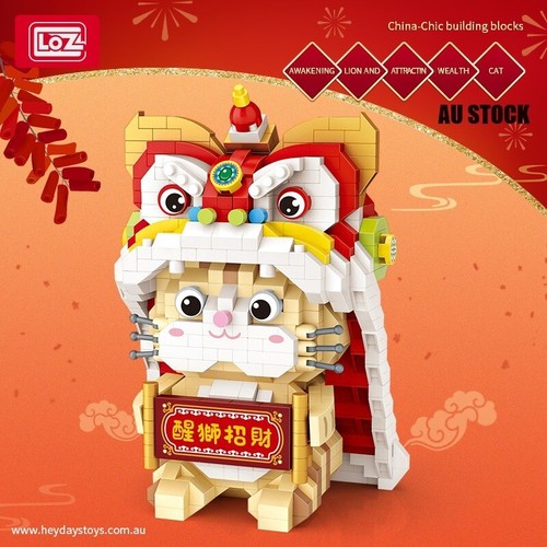 LOZ Lucky Cat Lion Costume Building Blocks Set Figure Home Decor Gift ...