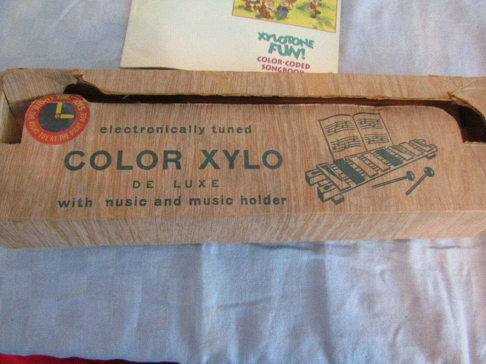 Vtg Color Xylo Children's Xylophone Right Time Toys Toy with Box and ...