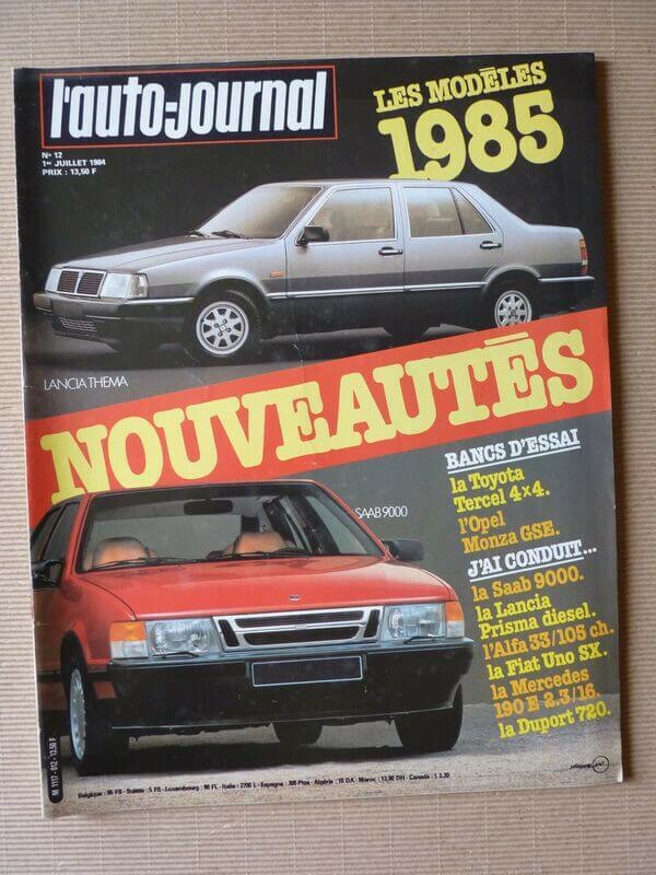 Auto-Journal n°12-84, Toyota Tercel 4x4, Opel Monza GSE, Saab 9000 ...