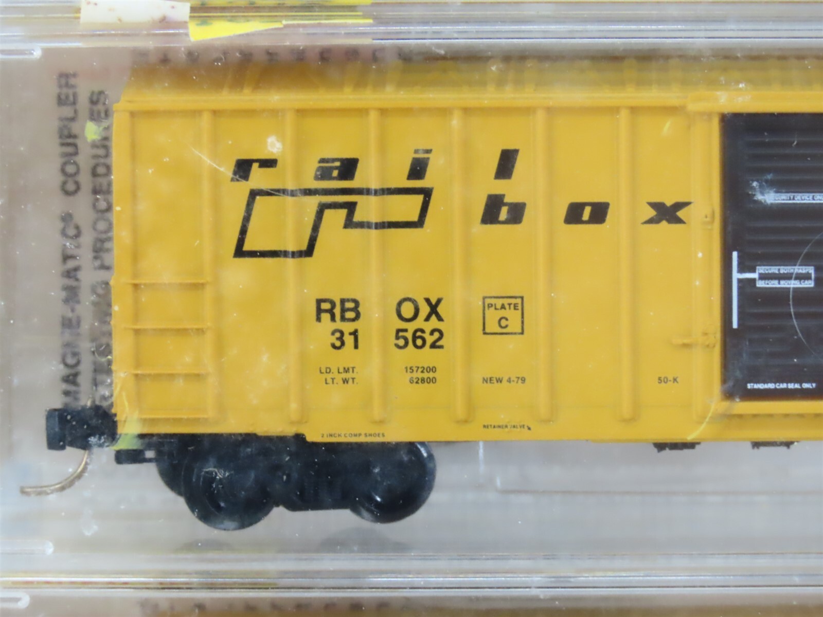 N Scale Micro-Trains MTL #25562 RBOX Railbox 50' Single Door Box Car 3 ...