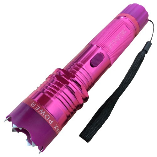 PINK Metal MILITARY Stun Gun 350 Million Volt Rechargeable + LED ...