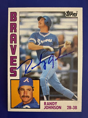 1984 TOPPS RANDY JOHNSON ATLANTA BRAVES SIGNED AUTOGRAPHED CARD #289 W ...